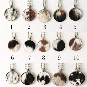 Cowhide Necklace | Cowhide Jewelry | Ready to Ship Handmade in North ...