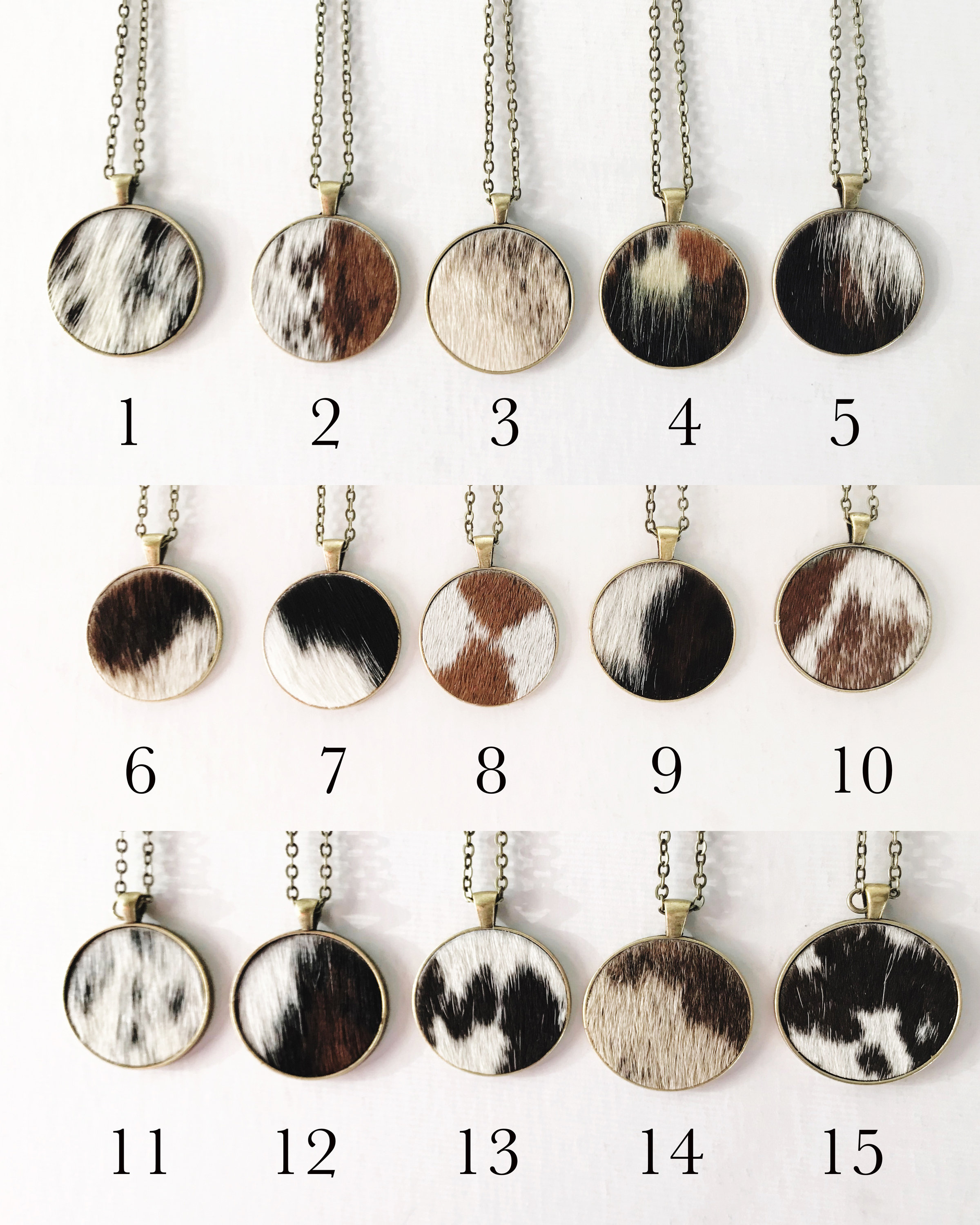 Cowhide Necklace | Cowhide Jewelry | Ready to Ship Handmade in North ...