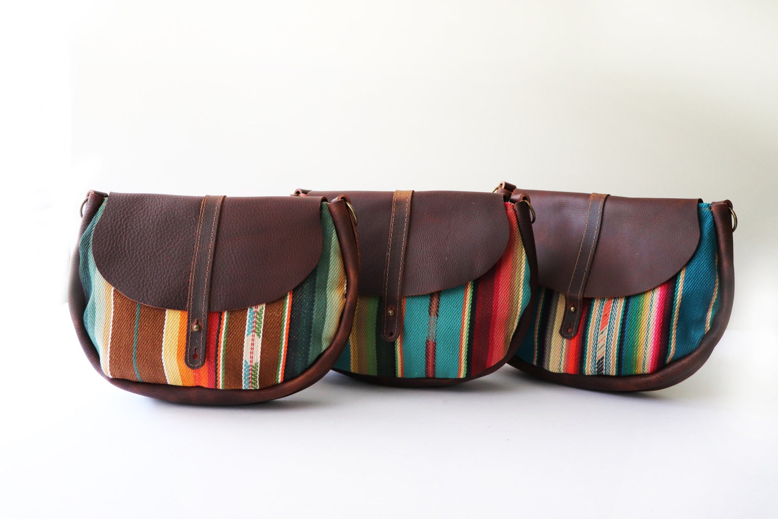 Serape Cross Body Saddlebag | THE ROSA | Festival Bag | Wool Brown ...