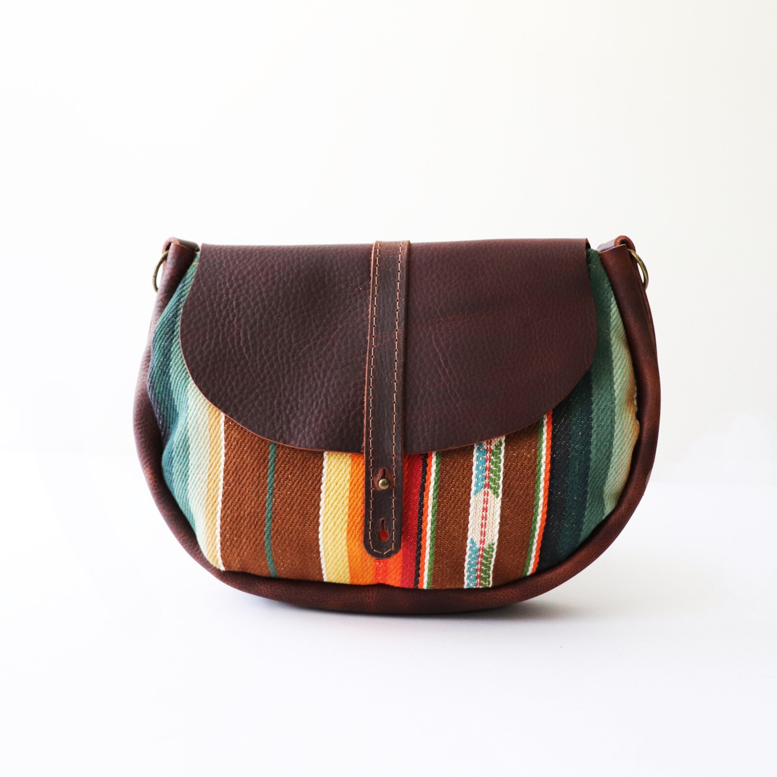 Serape Cross Body Saddlebag | THE ROSA | Festival Bag | Wool Brown ...