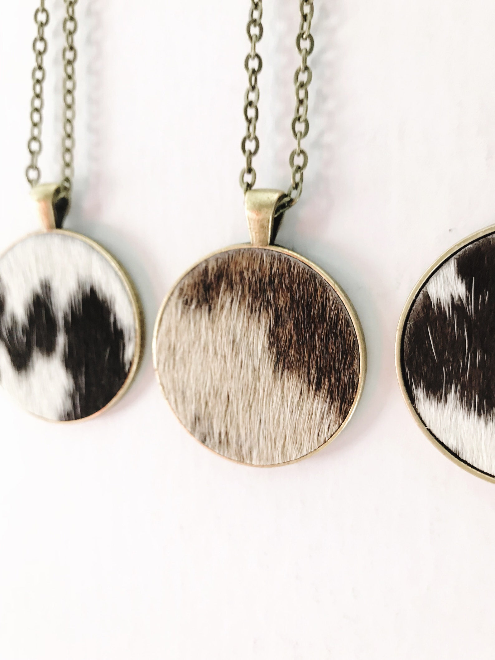 Cowhide Necklace | Cowhide Jewelry | Ready to Ship Handmade in North ...