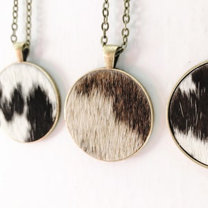 Cowhide Necklace | Cowhide Jewelry | Ready to Ship Handmade in North ...
