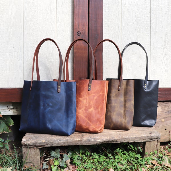 Unlined Leather Bag - Etsy