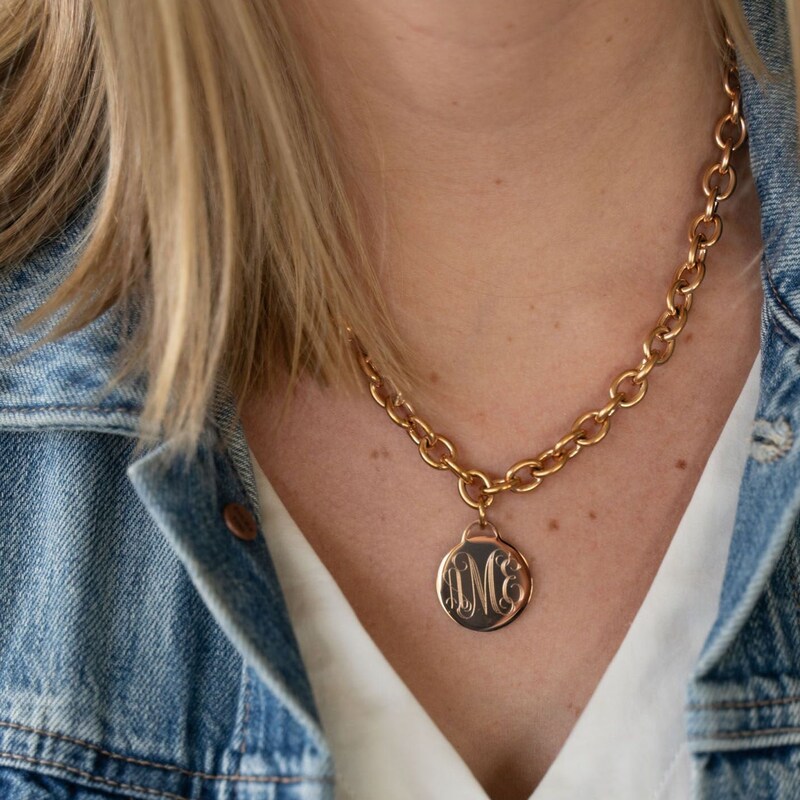 Monogram Necklace - Etsy