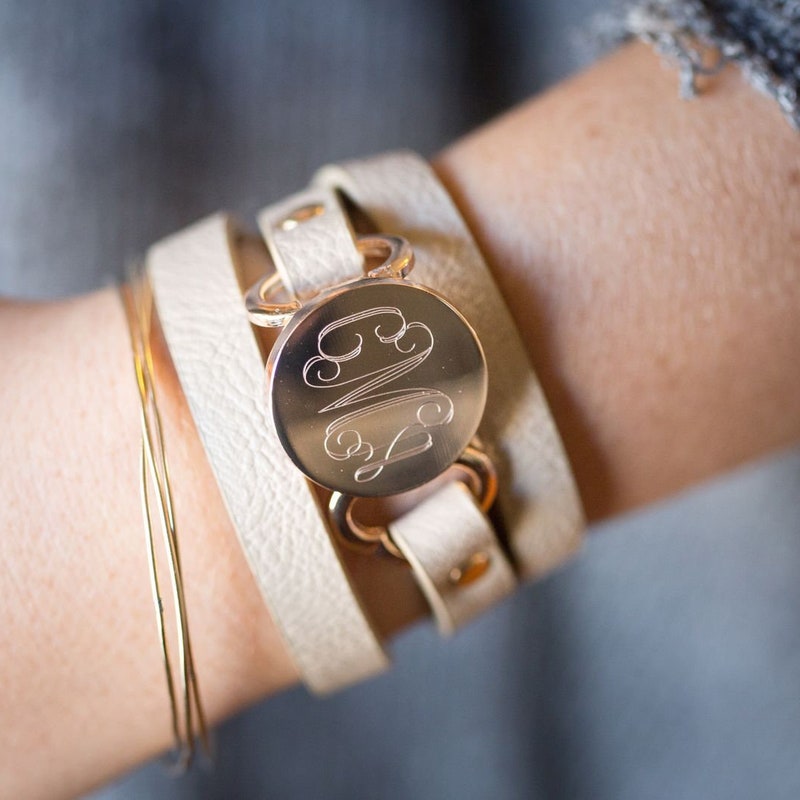 Monogrammed Leather - Etsy