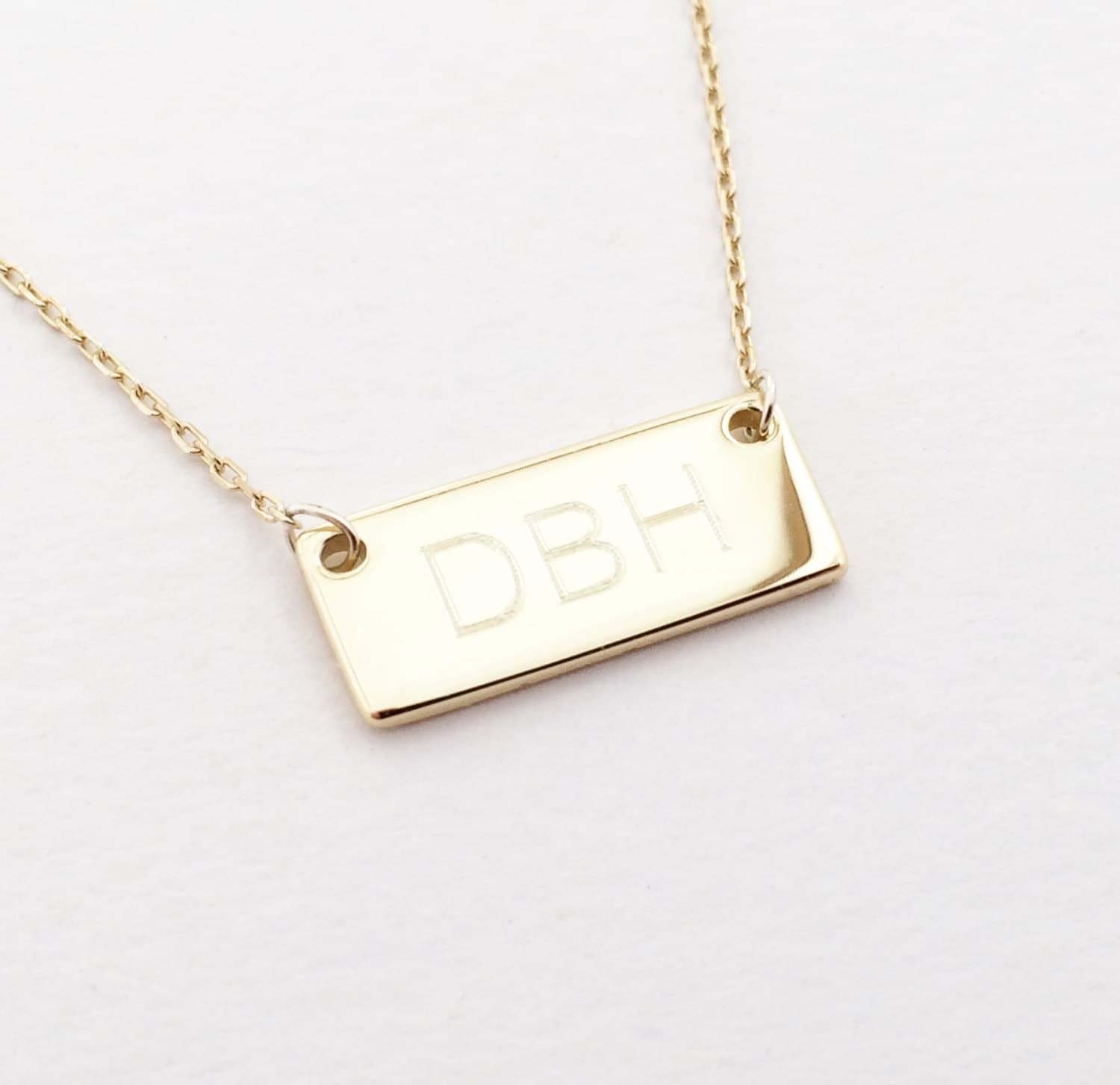 Graduation Present Sterling Silver Monogrammed Tiny Bar - Etsy