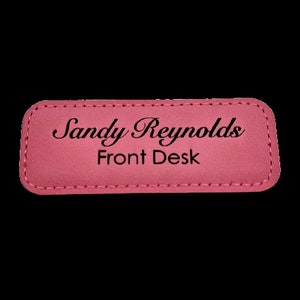 Custom Name Tags Magnetic Personalized Faux Leather Name Badge in 6 ...