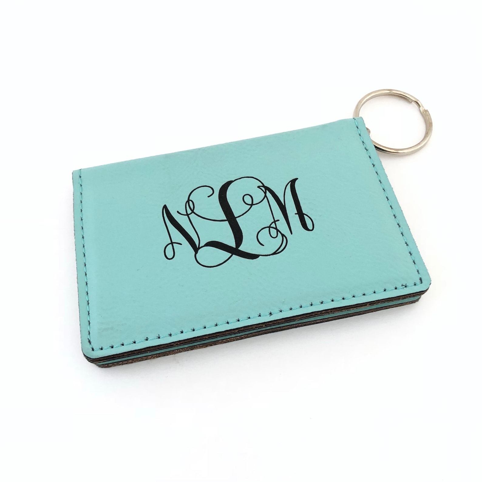 Monogrammed ID Holder Keychain Personalized Key Fob Sweet - Etsy