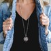 Long Monogram Necklace in Silver or Gold, Trendy Personalized Large ...