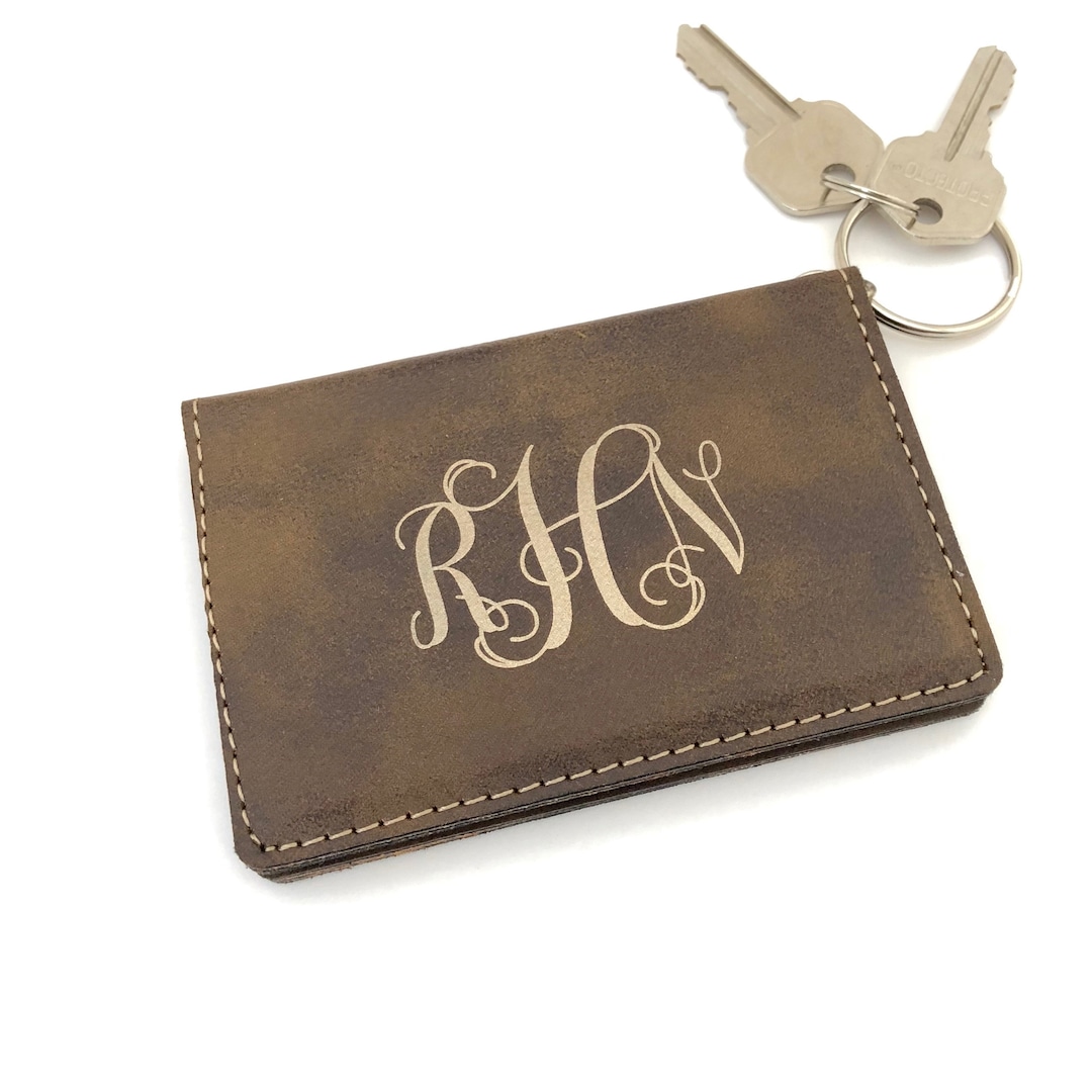 Monogrammed ID Holder Keychain, Personalized Keychain Sweet Sixteen ...