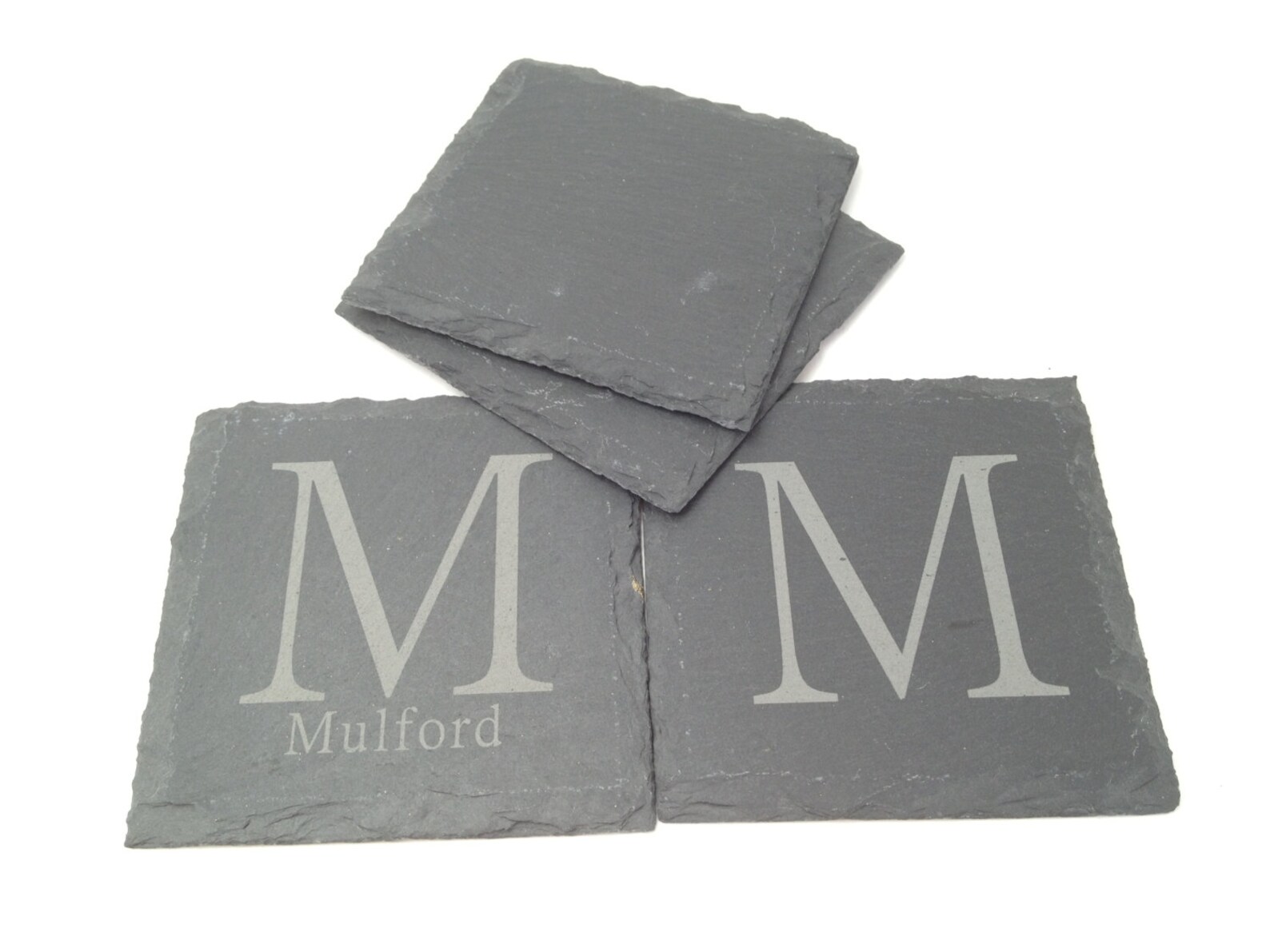 Monogram Coasters Slate Coasters Personalized and Engraved - Etsy
