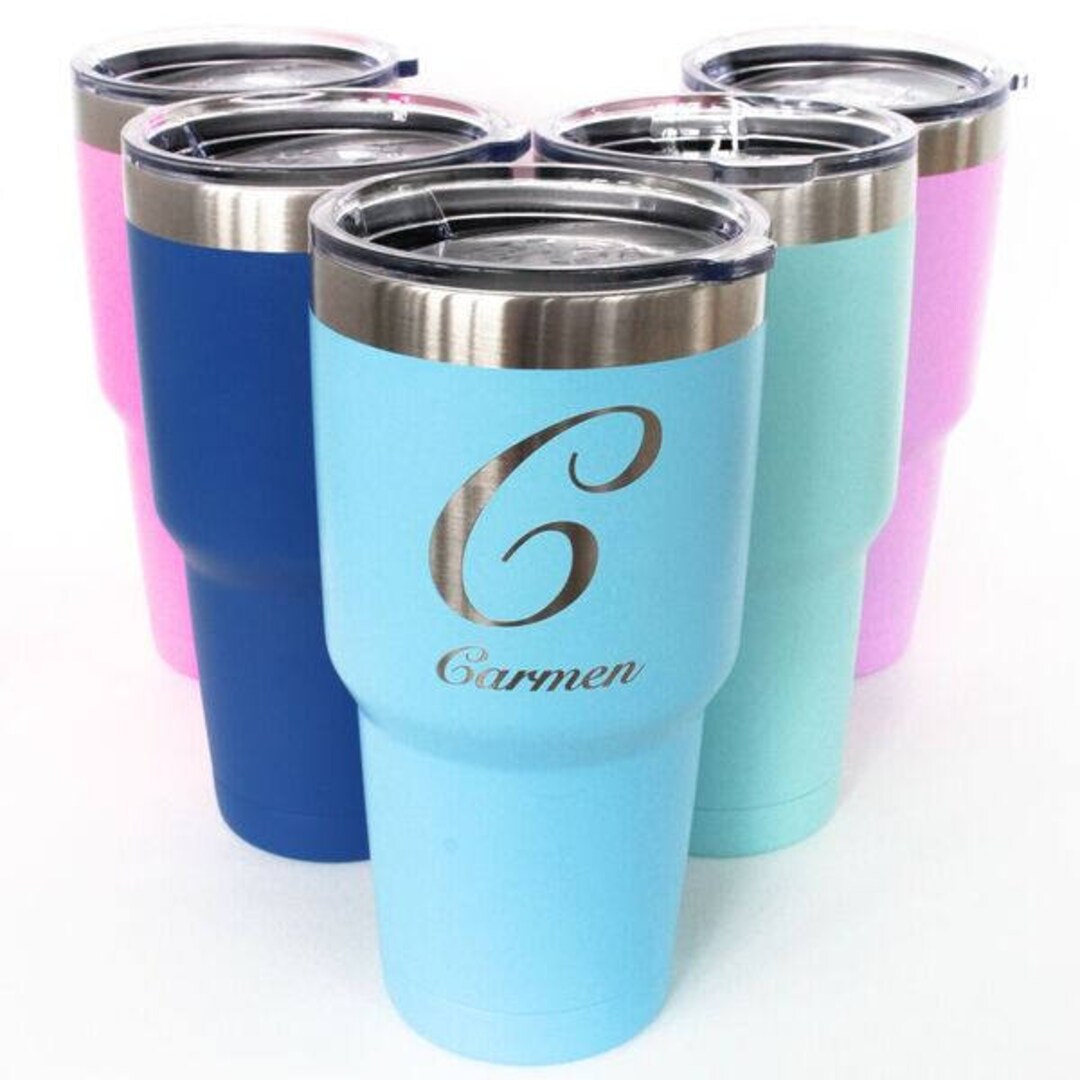 Powder Coated Engraved Tumbler Large 30 Oz or Small 20oz Etched Powder ...
