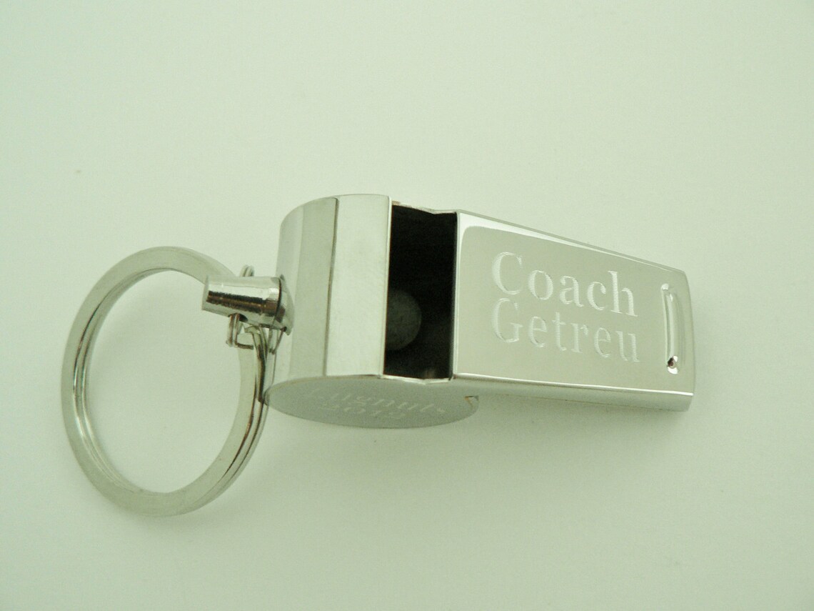 Coaches Whistle Keychain Custom Engraved Teachers Gift - Etsy