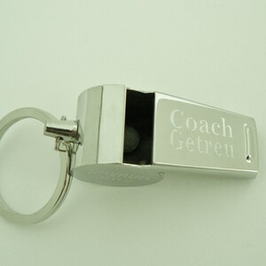 Coaches Whistle Keychain- Custom Engraved Teachers Gift - Etsy