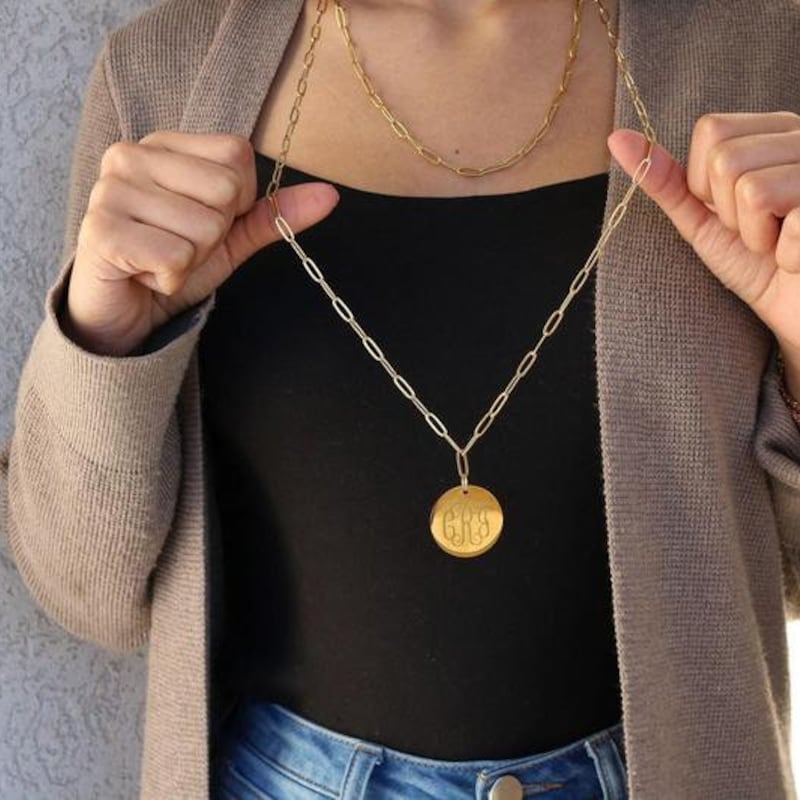 Monogram Necklace - Etsy