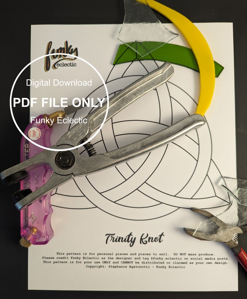 Irish Trinity Knot With Circle DIY Sun Catcher Pattern, Digital ...