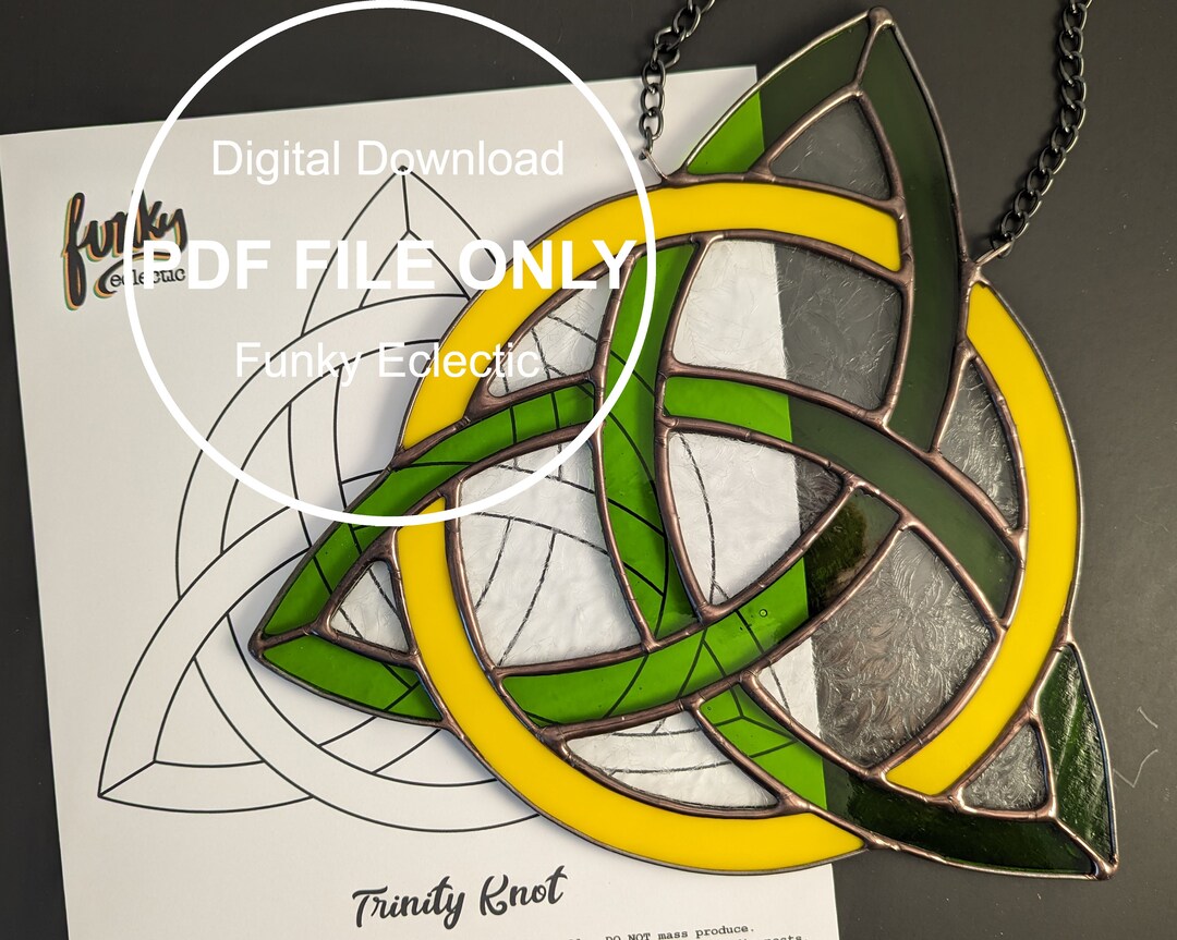 Irish Trinity Knot With Circle DIY Sun Catcher Pattern, Digital Download PDF - Etsy