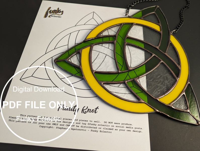 Irish Trinity Knot With Circle DIY Sun Catcher Pattern, Digital ...