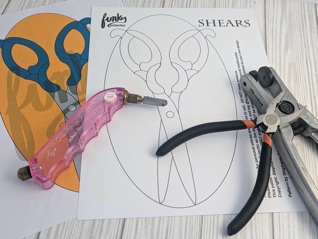 Shears, Digital PDF Download Stained Glass Pattern, Scissors - Etsy