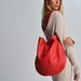 Anna Red Hobo Bag, Red Leather Bag, Red Large Shoulder Bag, Soft Red ...