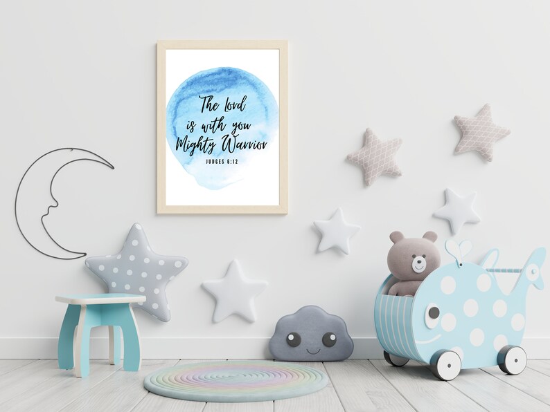 Mighty Warrior | the Lord is With You | Nursery Room Wall Art | Unisex ...