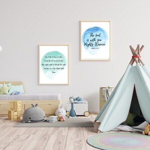 Mighty Warrior the Lord is With You Nursery Room Wall Art - Etsy