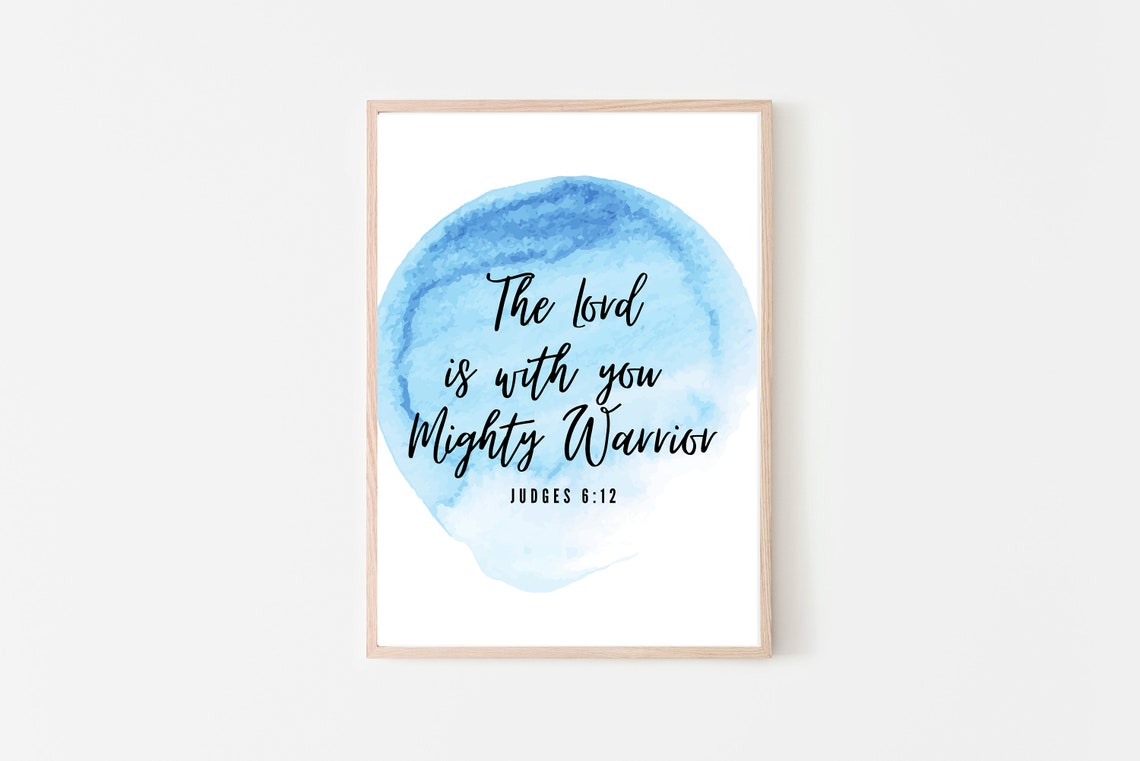 Mighty Warrior the Lord is With You Nursery Room Wall Art - Etsy