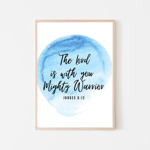 Mighty Warrior the Lord is With You Nursery Room Wall Art - Etsy