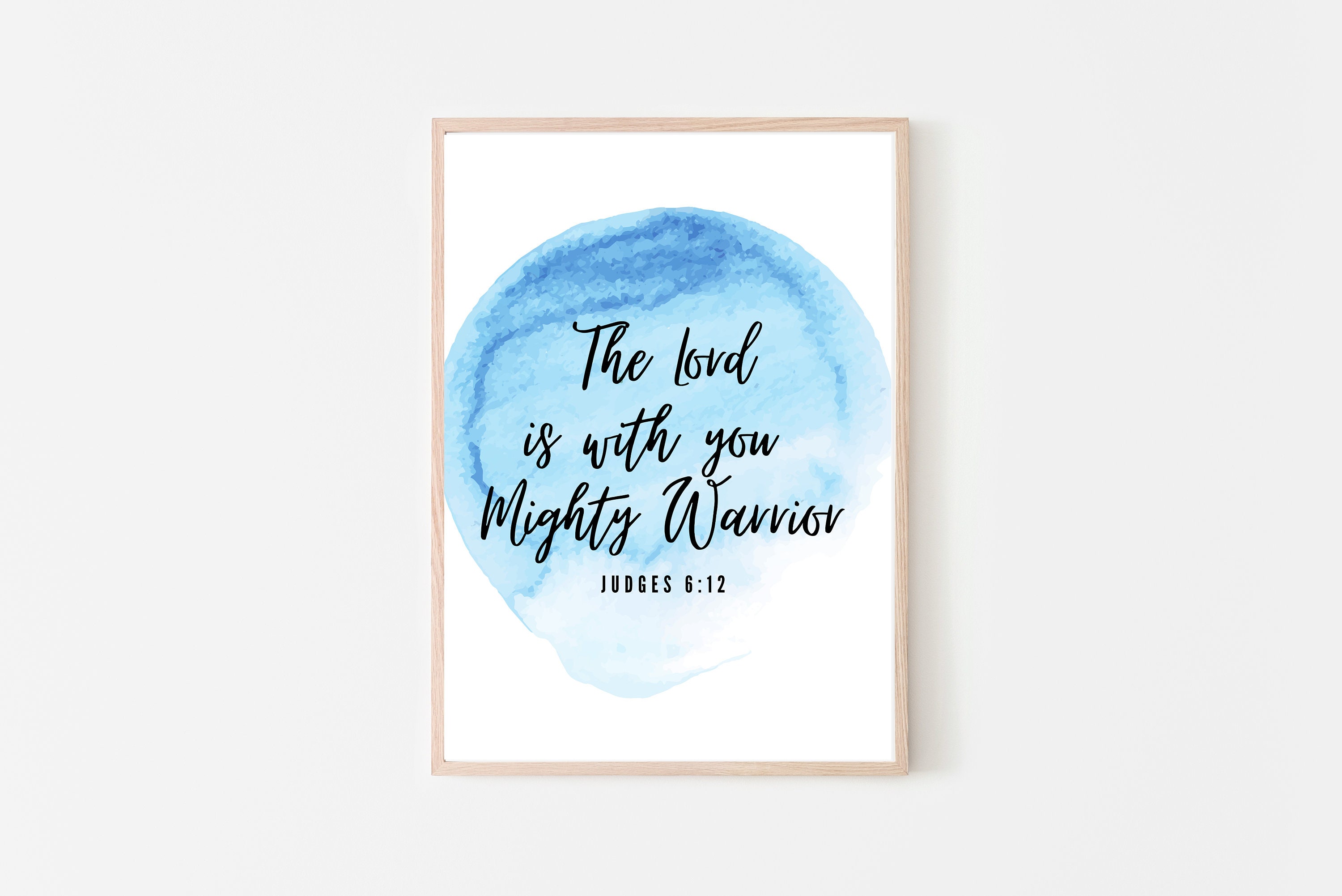Mighty Warrior the Lord is With You Nursery Room Wall Art - Etsy UK