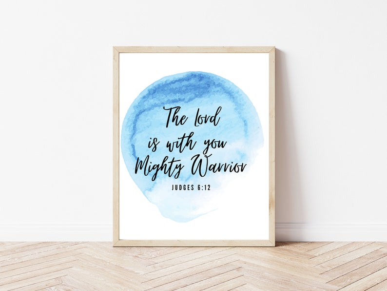 Mighty Warrior the Lord is With You Nursery Room Wall Art - Etsy