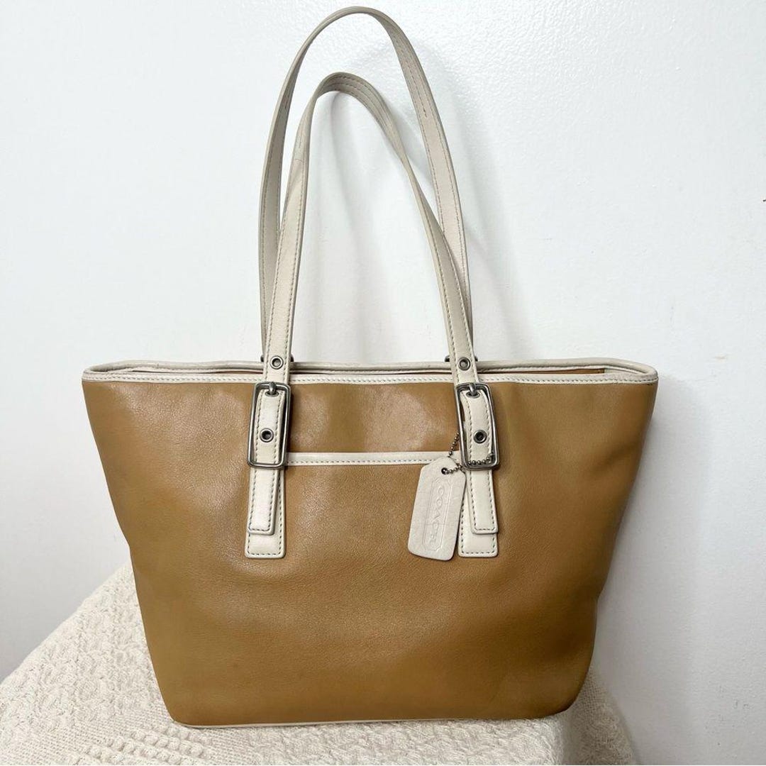 Y2K Vintage Coach Legacy West Market Tote 9847 Camel White - Etsy