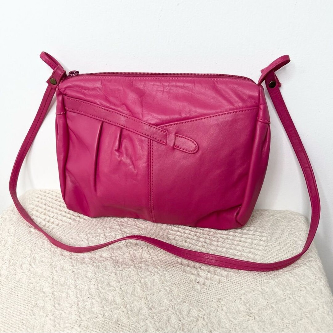 80s/90s Vintage Toni Genuine Leather Purse Shoulder Bag Hot Barbie Pink ...