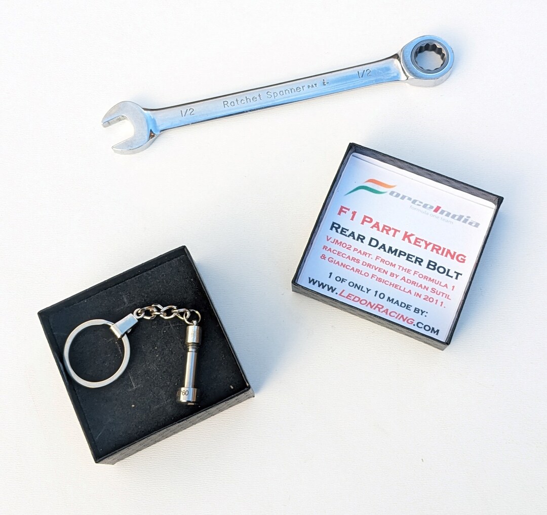 K03: Formula 1 Keyring Keychain Force India F1 Racecar Part Guys Mans ...