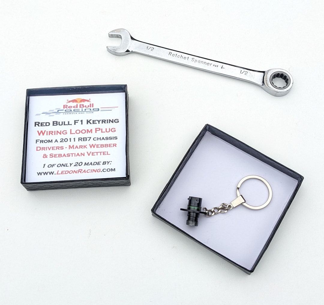 K06: Red Bull F1 Racecar Wiring Plug Keyring Keychain Keyfob Formula 1 ...