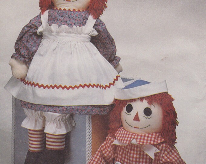 FF 1996 36 Raggedy Ann & Andy Rag Doll and Doll Clothes W/ Childs Apron ...