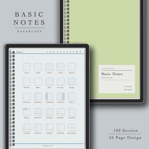 3 SETS Light + Dark， Digital Basic Notebook, Digital Cornell Notes ...