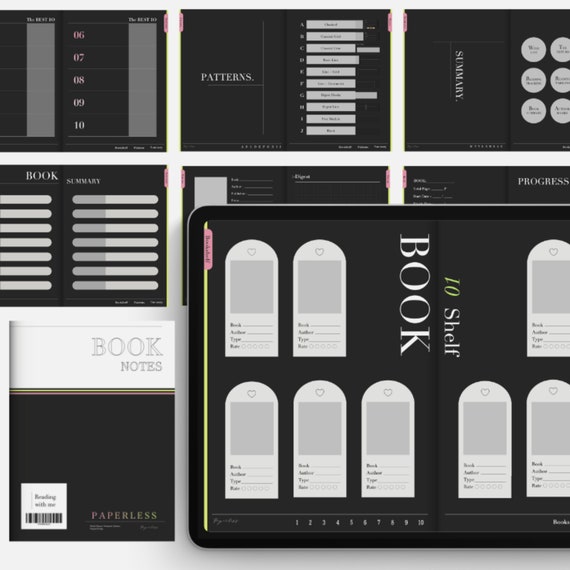 Digital Reading Notebook Digital Notes Book Journal - Etsy