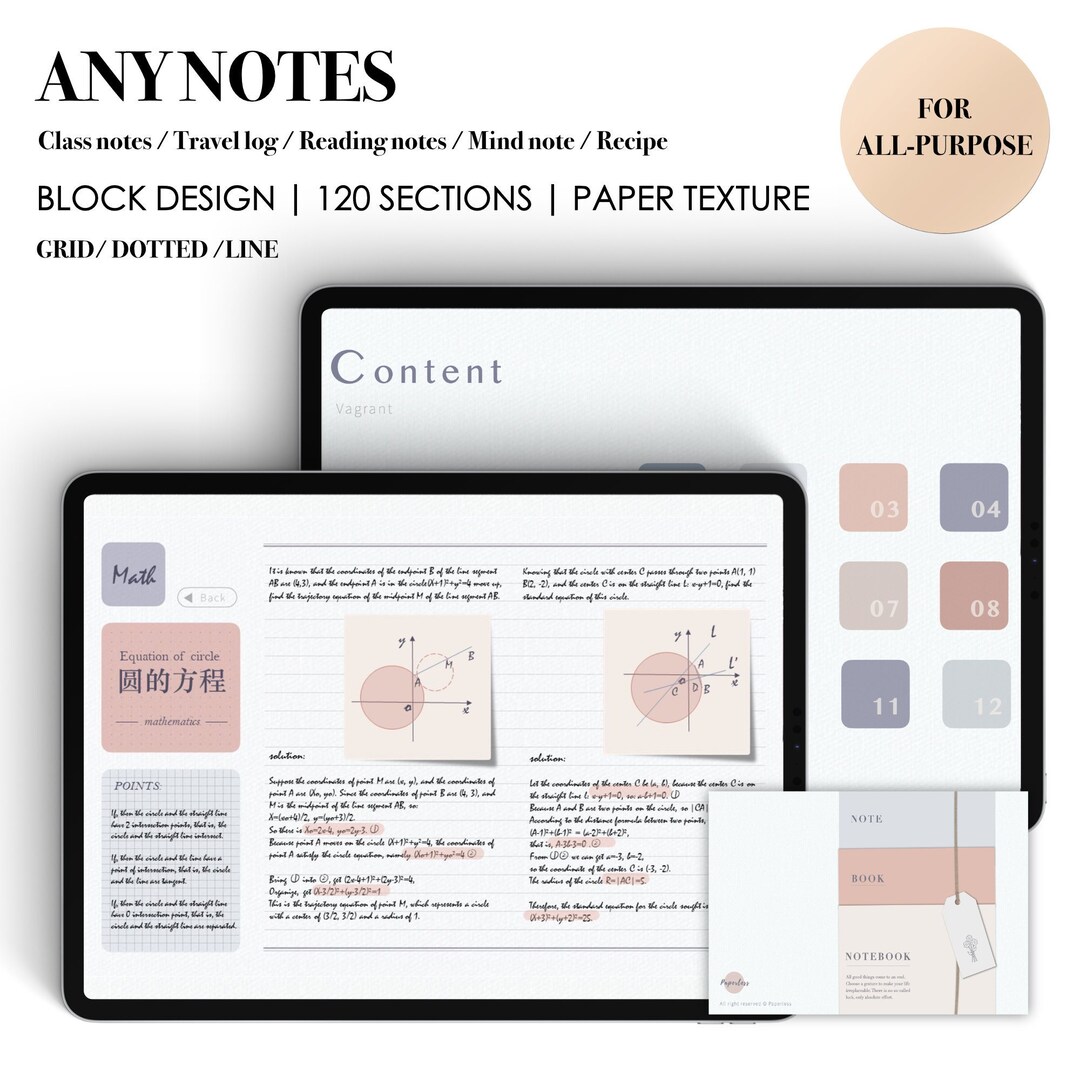 Digital Landscape Notebook, Digital Note, Cornell Journal, Goodnotes ...