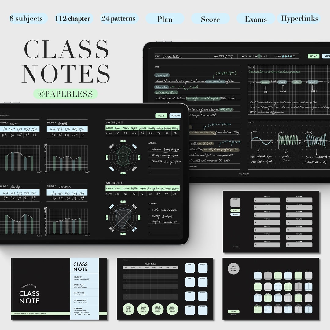 Digital CLASS Notebook, Digital Notes, Cornell Journal, Goodnotes CLASS ...