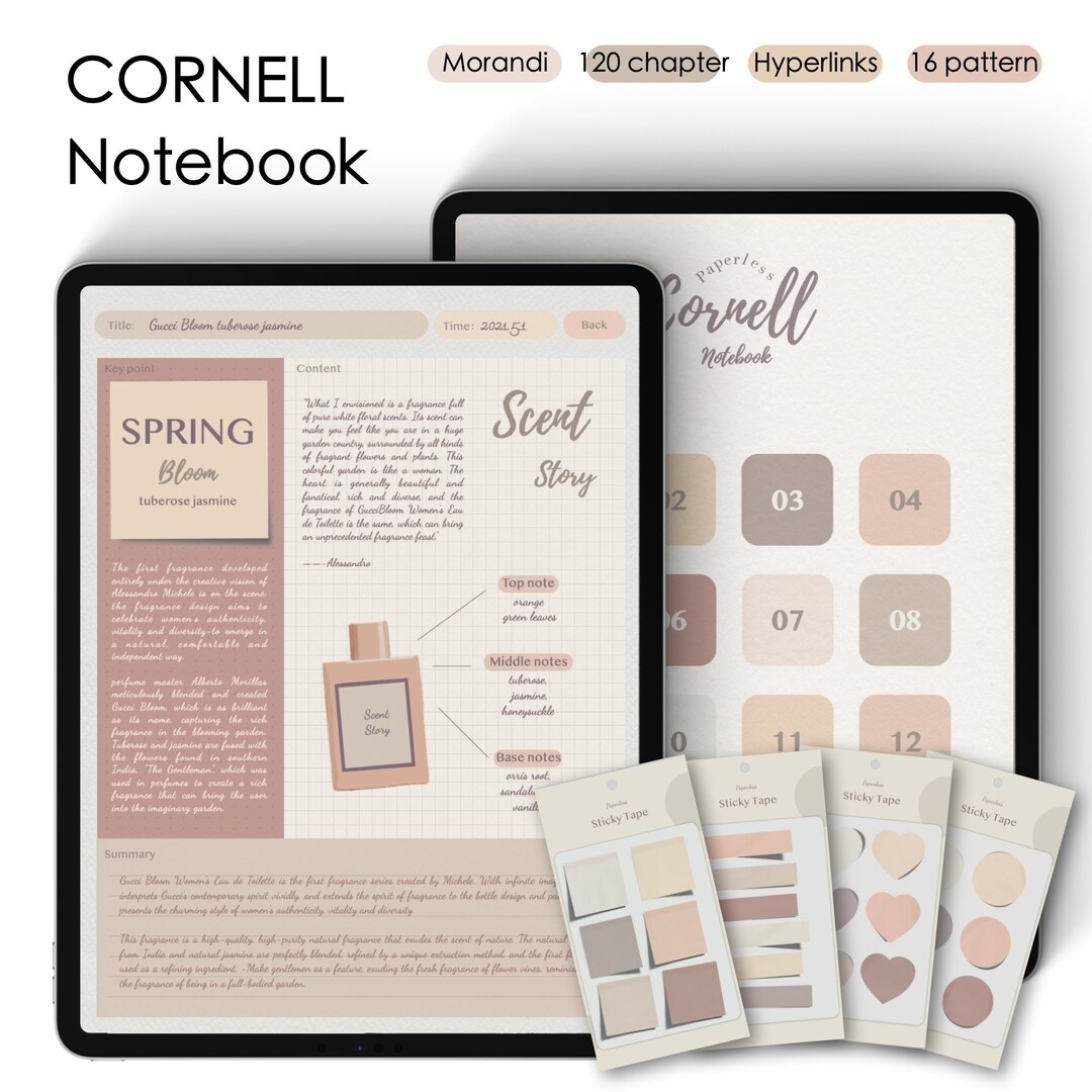 Digital Cornell Notebook, Digital Notes, Cornell Journal, Goodnotes ...