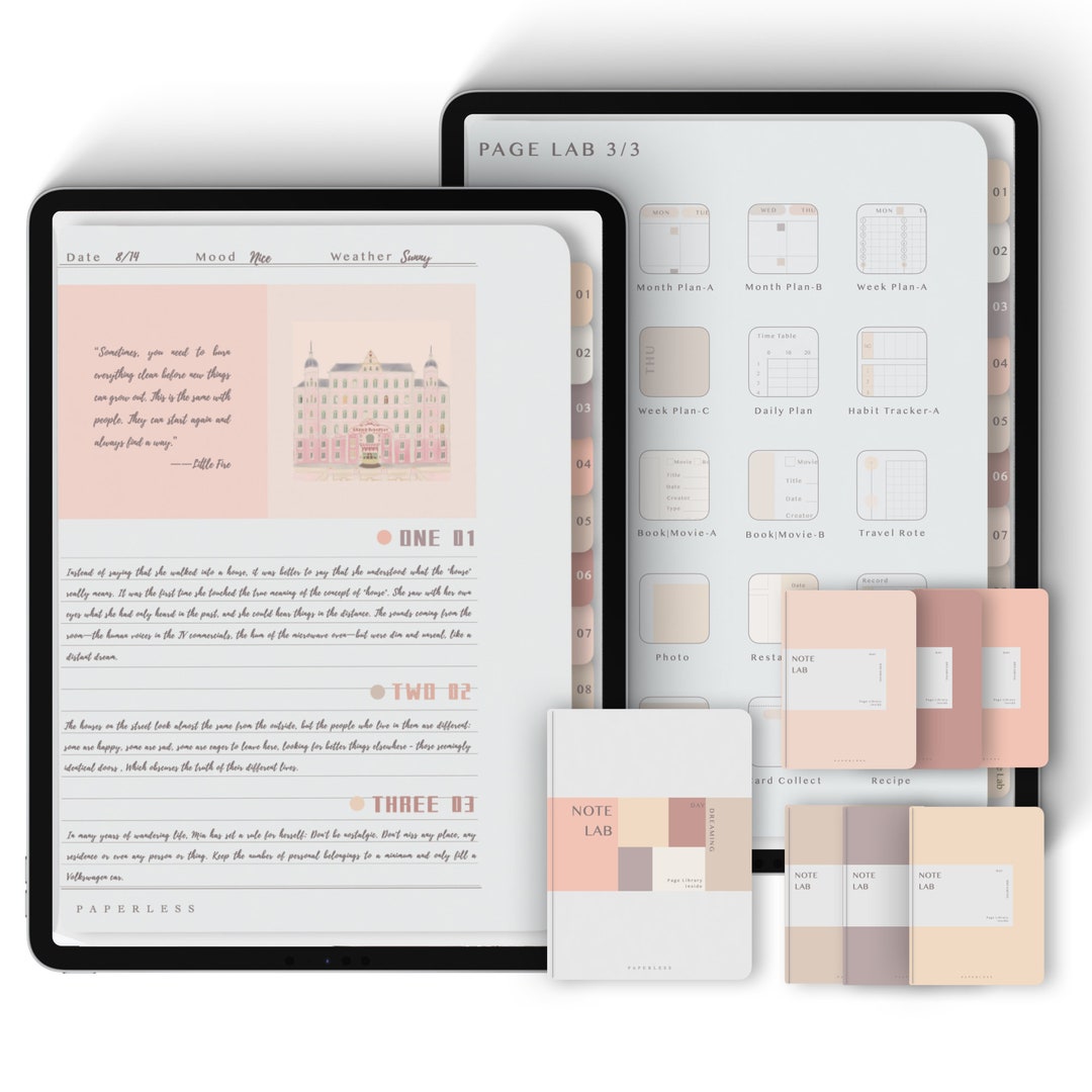 2 SETS Digital Basic Notebook, Digital Cornell Notes, Goodnotes ...