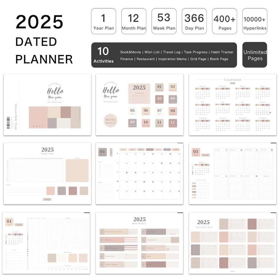 2025 Digital Planner: Goodnotes, Notability, Noteshelf (PDF) - Etsy