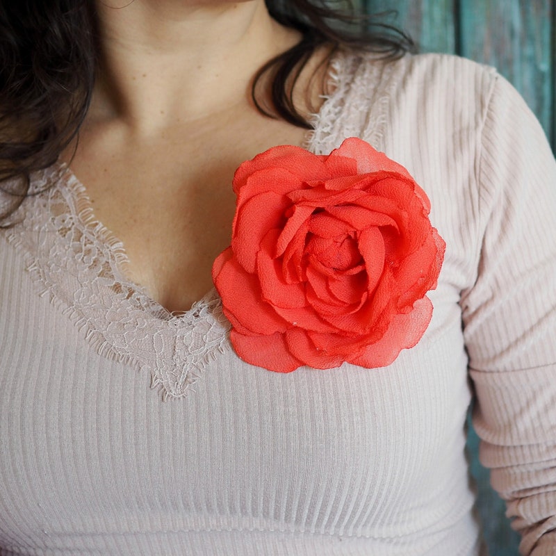 Coral Pin - Etsy