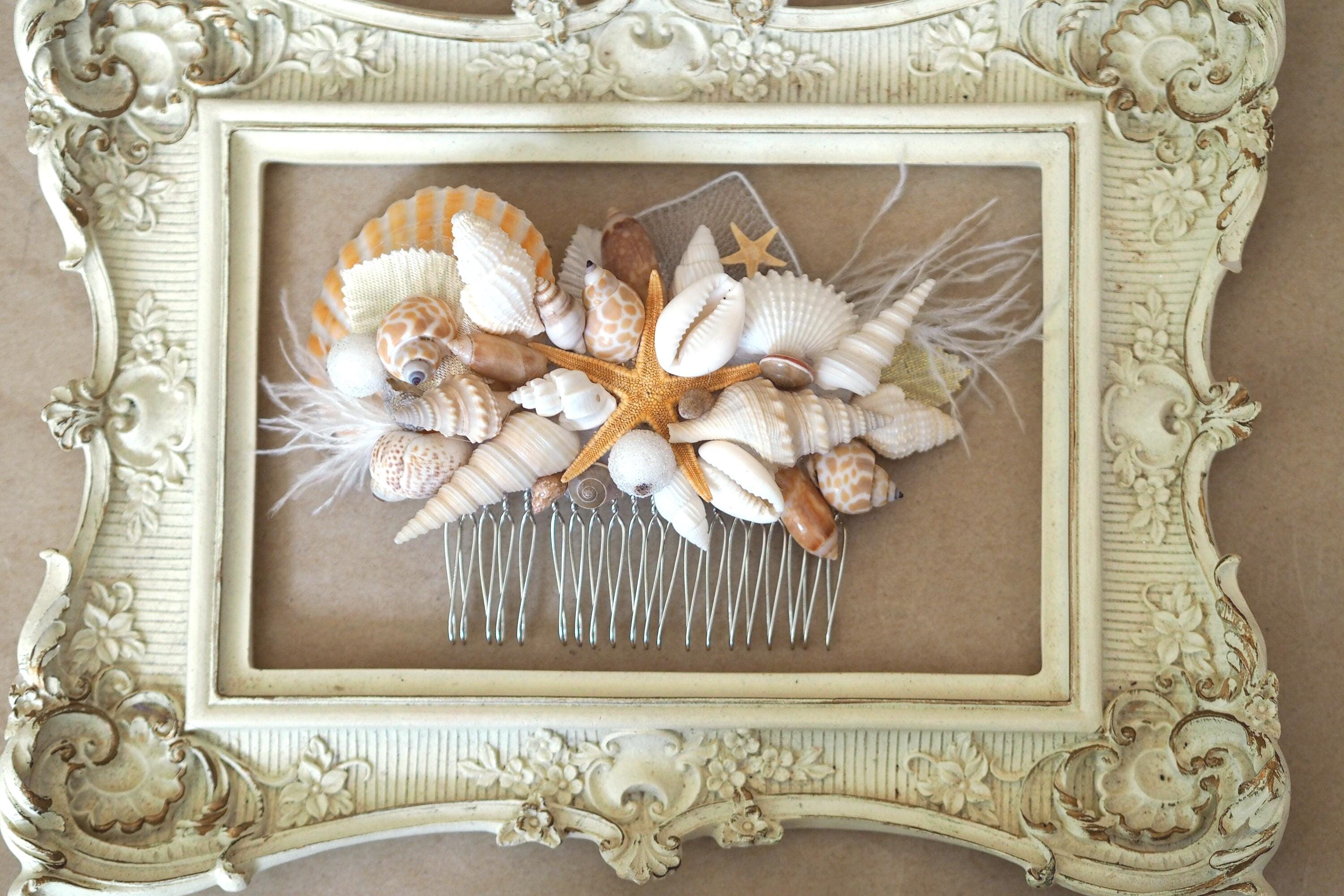 Beach Wedding Hair Comb With Seashells, Starfish Bridal Hairpiece ...
