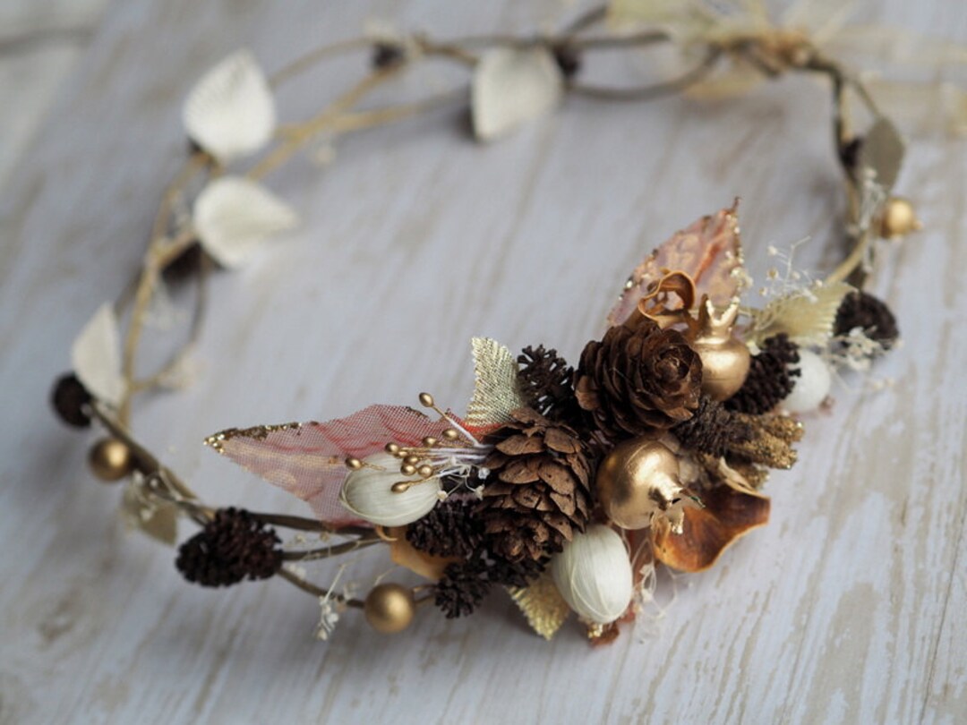 Christmas Headband, Gold Halo, Christmas Hair Accessory, Winter Hair ...