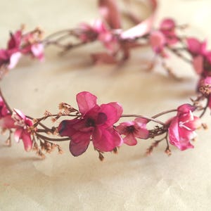 Cherry Blossom Flower Crown, Pink Sakura Wedding Headpiece, Boho Bridal ...