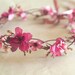 Cherry Blossom Flower Crown, Pink Sakura Wedding Headpiece, Boho Bridal ...