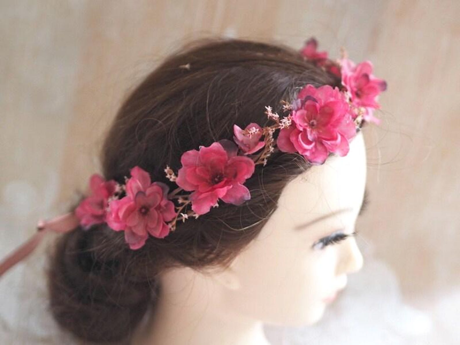 Cherry Blossom Flower Crown – Sakura Wedding Headpiece, Pink Floral ...