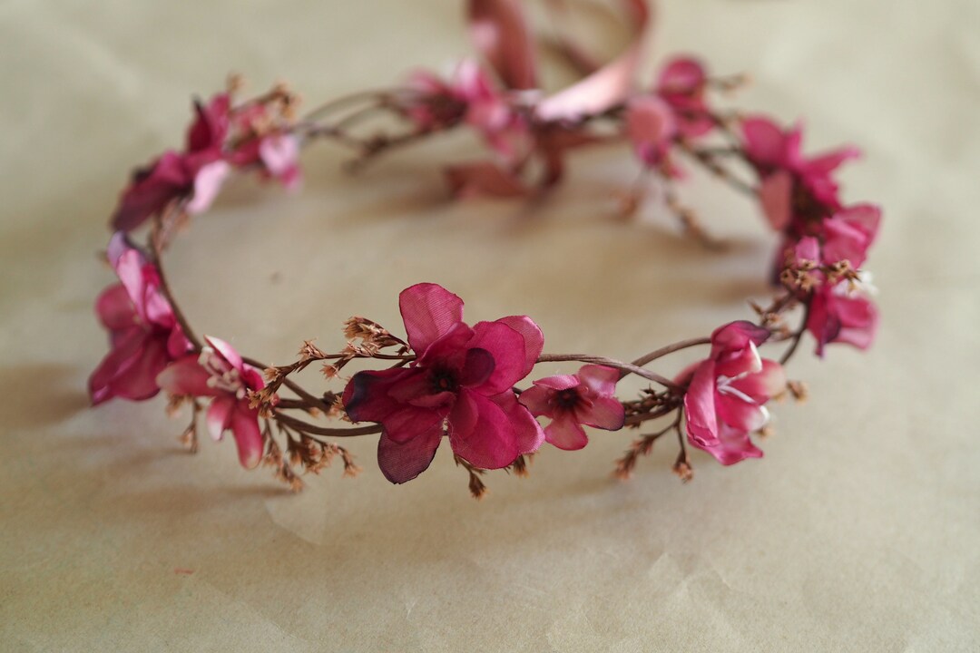 Cherry Blossom Flower Crown – Sakura Wedding Headpiece, Pink Floral ...