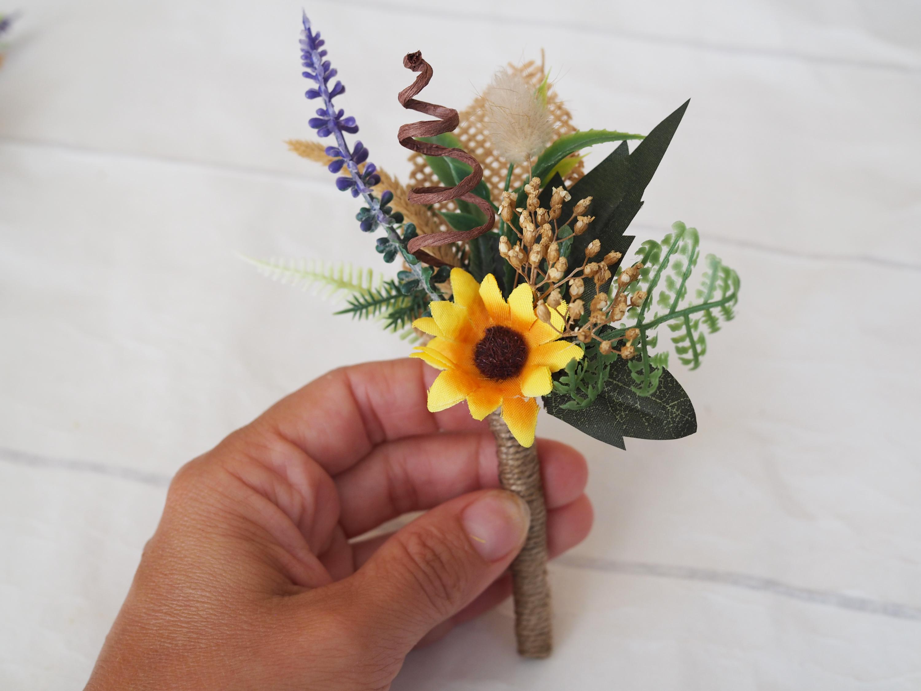 Sunflower Boutonniere for Wedding, Sunflower Boutineer, Sunflower ...